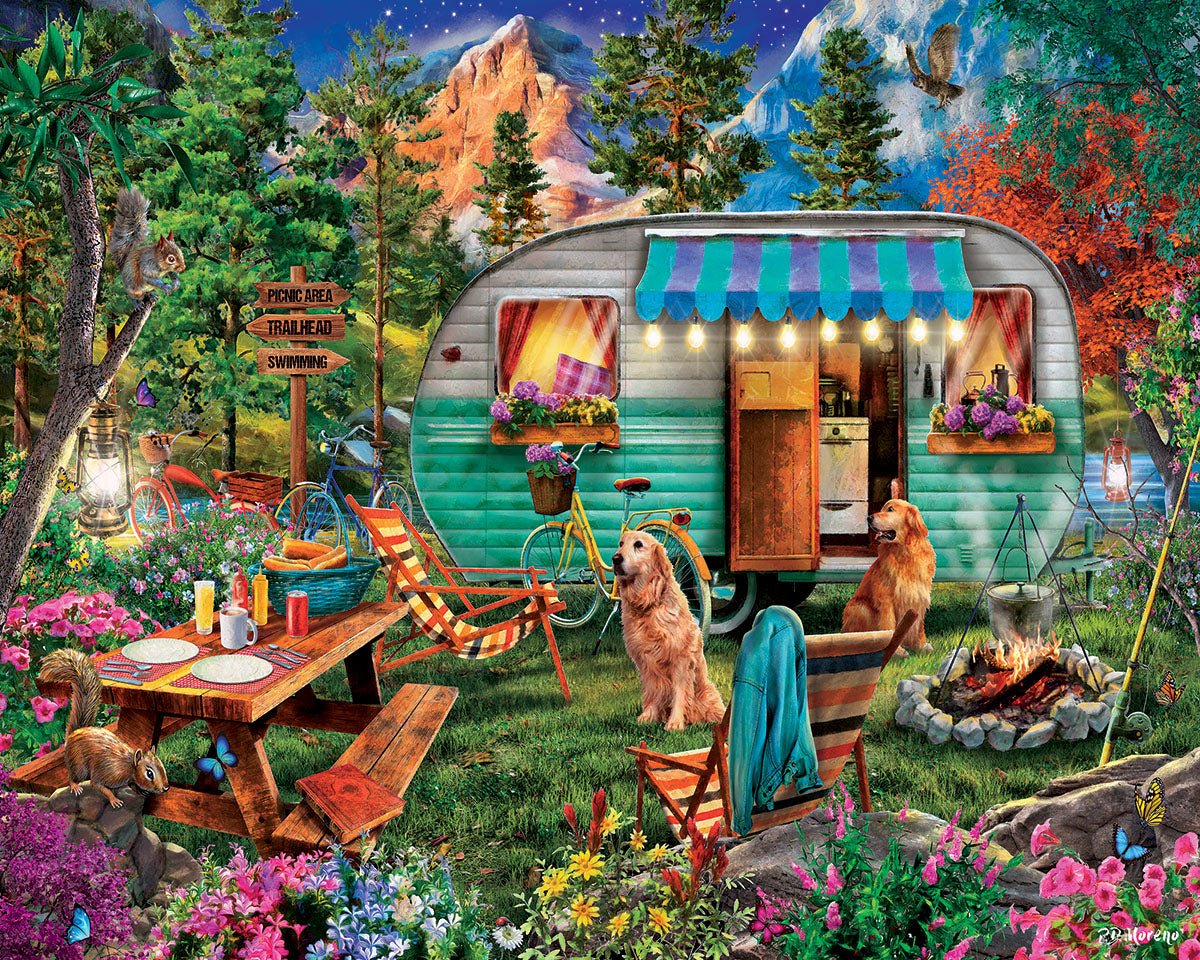 1000 Piece Jigsaw Puzzle - Camper – White Mountain Puzzles
