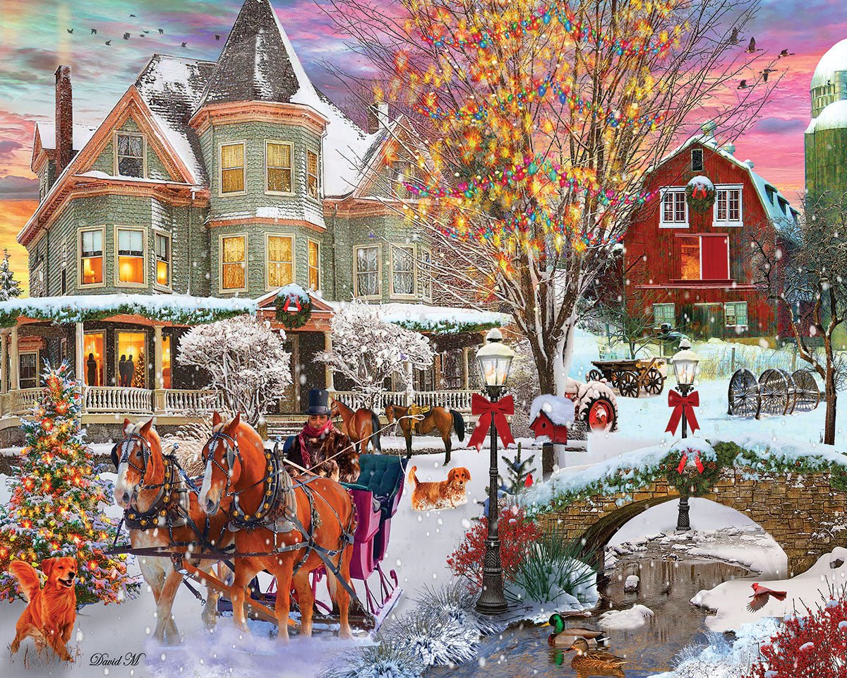 1000 Piece Jigsaw Puzzle - Christmas Time – White Mountain Puzzles