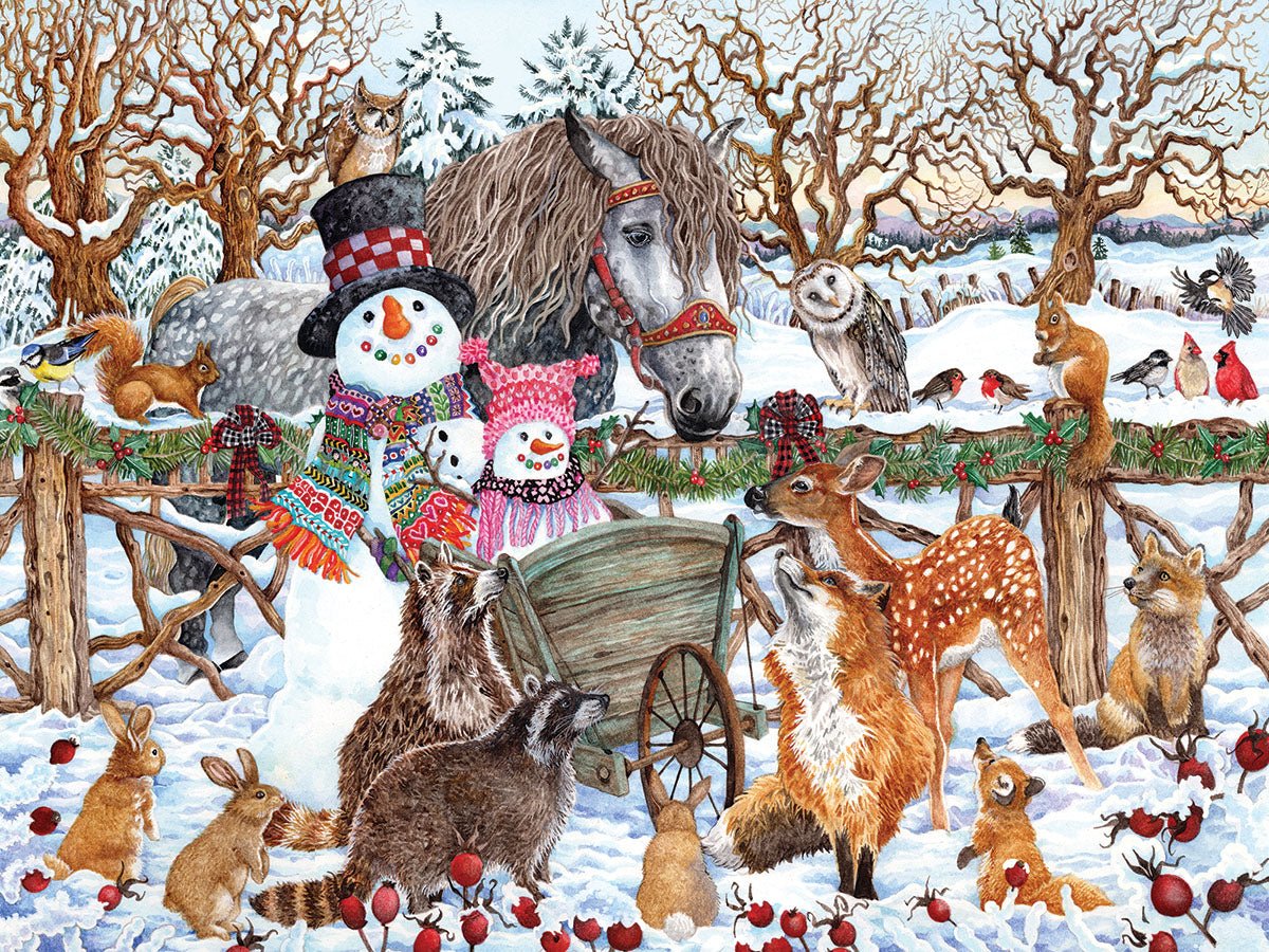 Snowman & Friends - 300 Piece Jigsaw Puzzle – White Mountain Puzzles