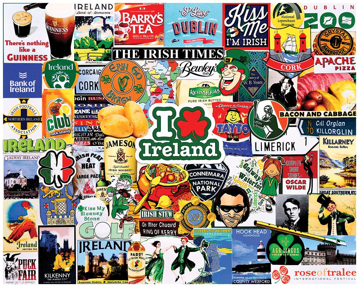 1000 Piece Jigsaw Puzzle - I Love Ireland – White Mountain Puzzles