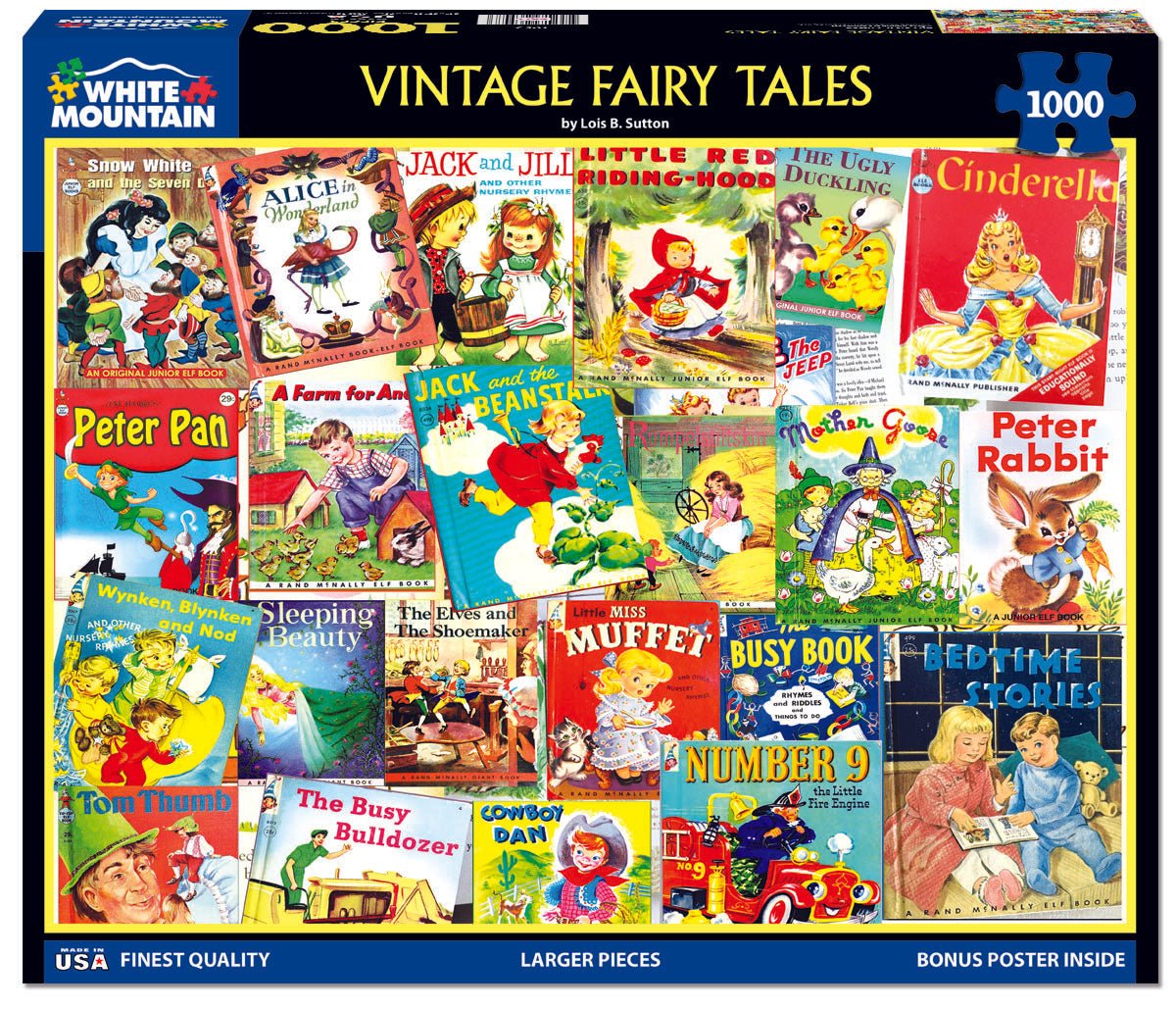 1000 Piece Jigsaw Puzzle - Vintage Fairy Tales (1953pz) – White ...