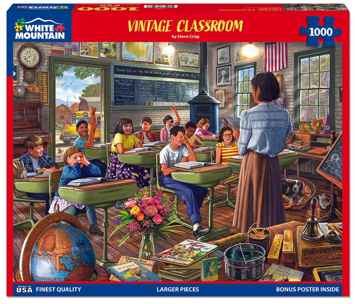 1000 Piece Jigsaw Puzzle - Vintage Classroom (1978pz) – White Mountain ...