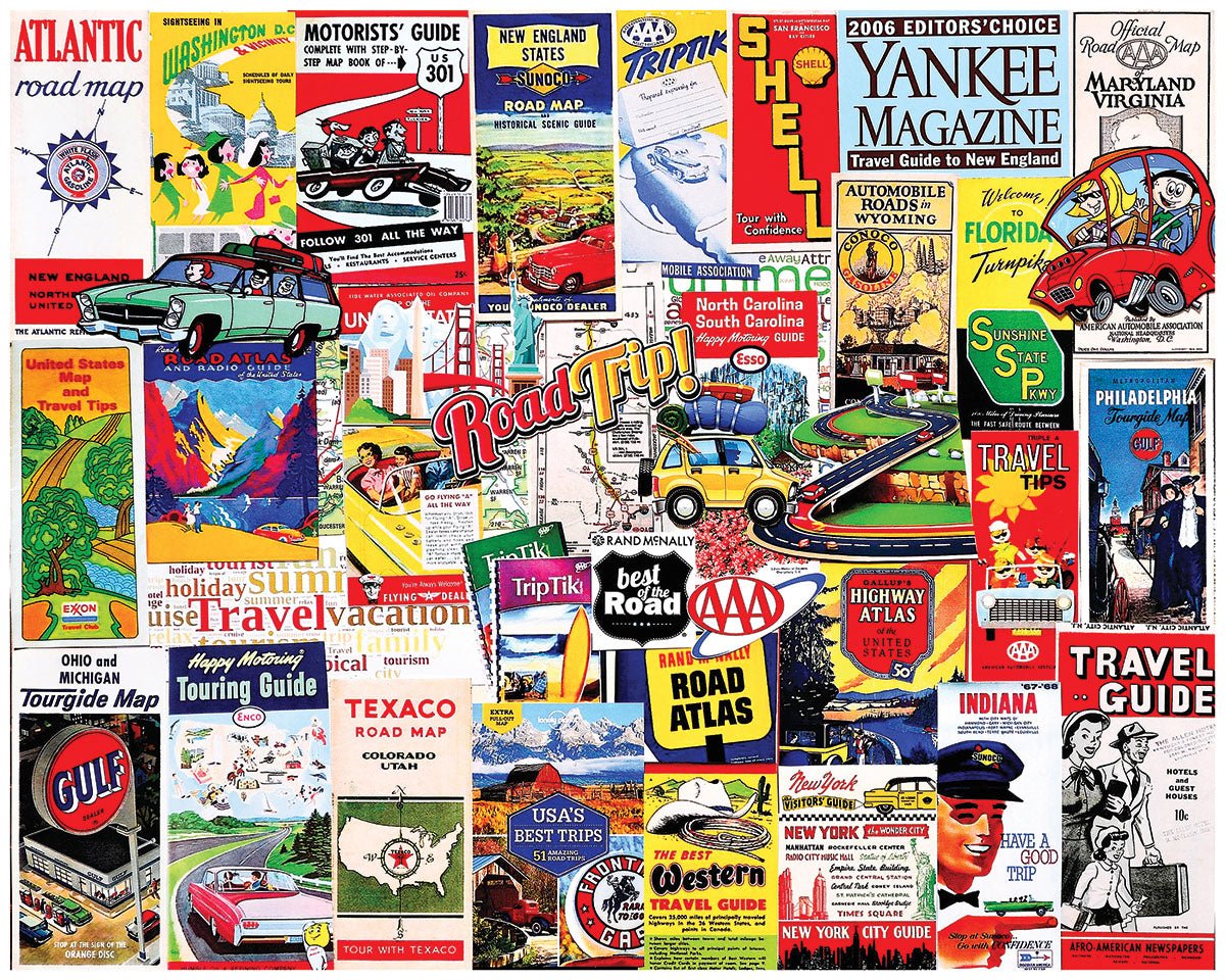1000 Piece Jigsaw Puzzle - US Maps & Travel Guides (2163pz) – White ...