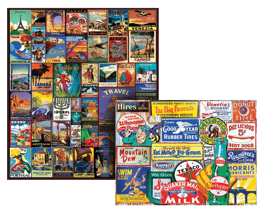 Set of 2: Best Selling 500 Piece Puzzle Bundle – White Mountain Puzzles