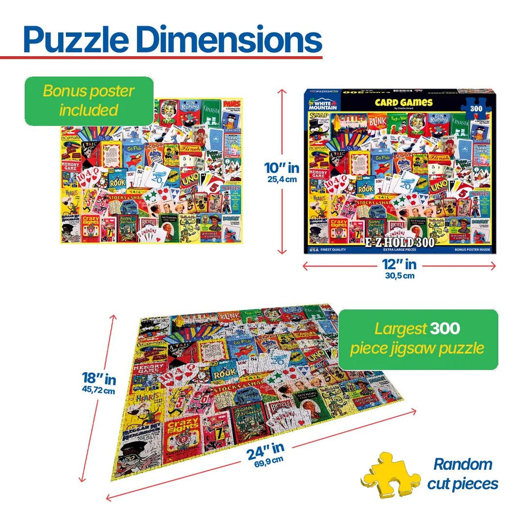 300 Piece Jigsaw Puzzle - Card Games (2150pz) – White Mountain Puzzles