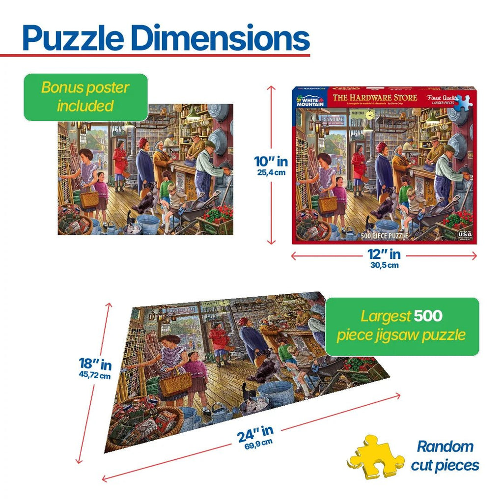 The Hardware Store - 500 Piece Jigsaw Puzzle – White Mountain Puzzles