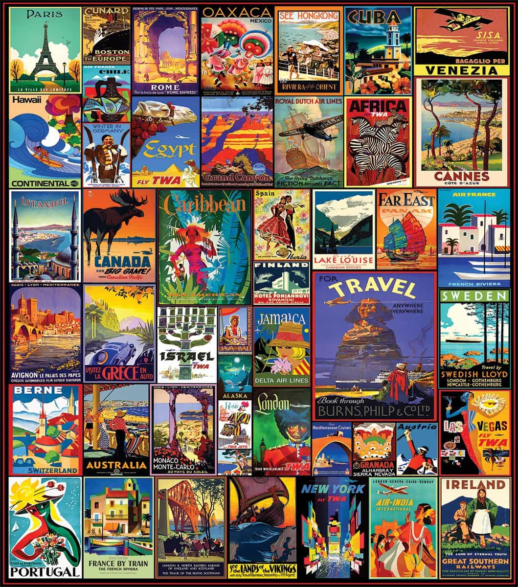 Travel The World - 500 Piece Jigsaw Puzzle – White Mountain Puzzles