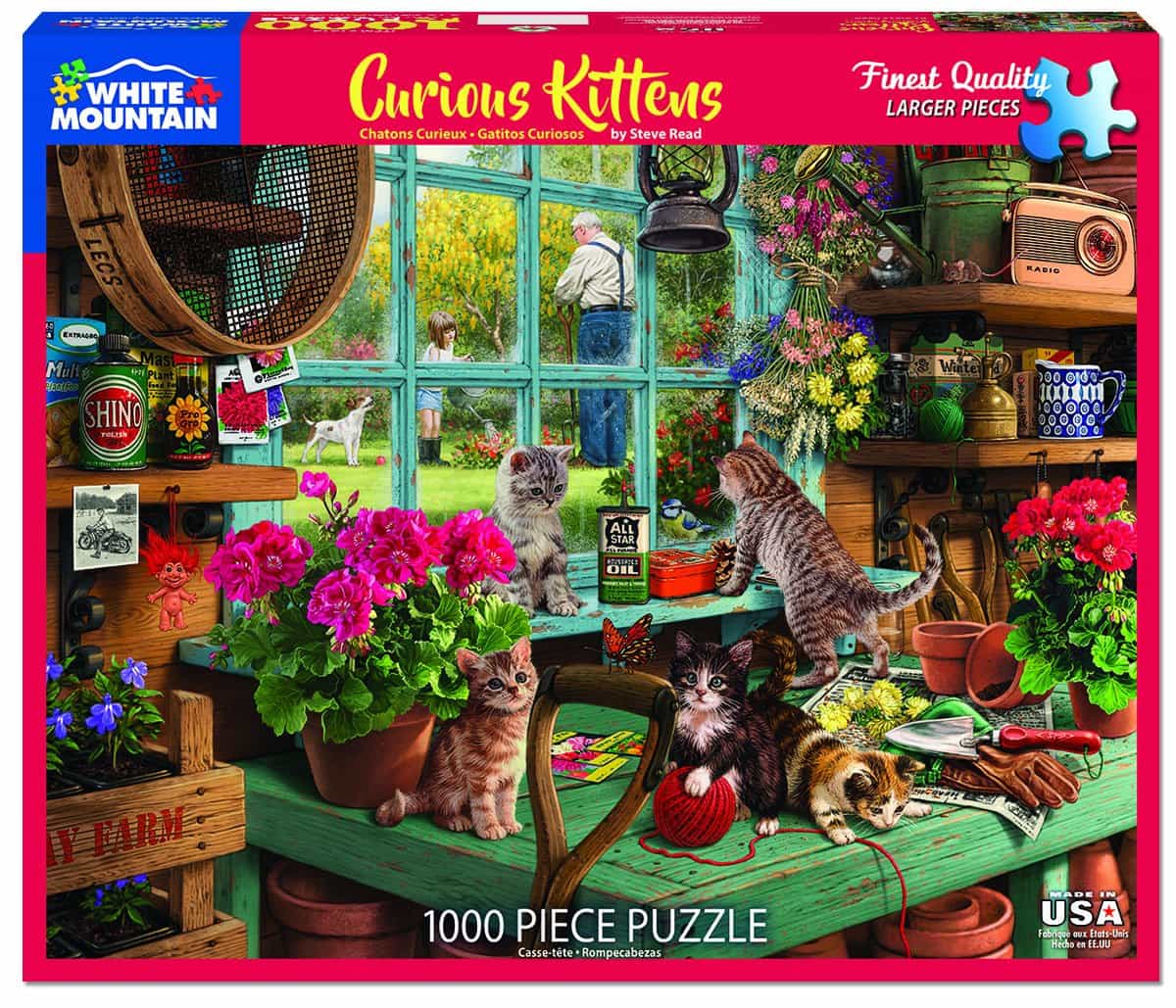1000 Piece Jigsaw Puzzle Curious Kittens White Mountain Puzzles 1000-piece-jigsaw-puzzle-curious-kittens-white-mountain-puzzles
