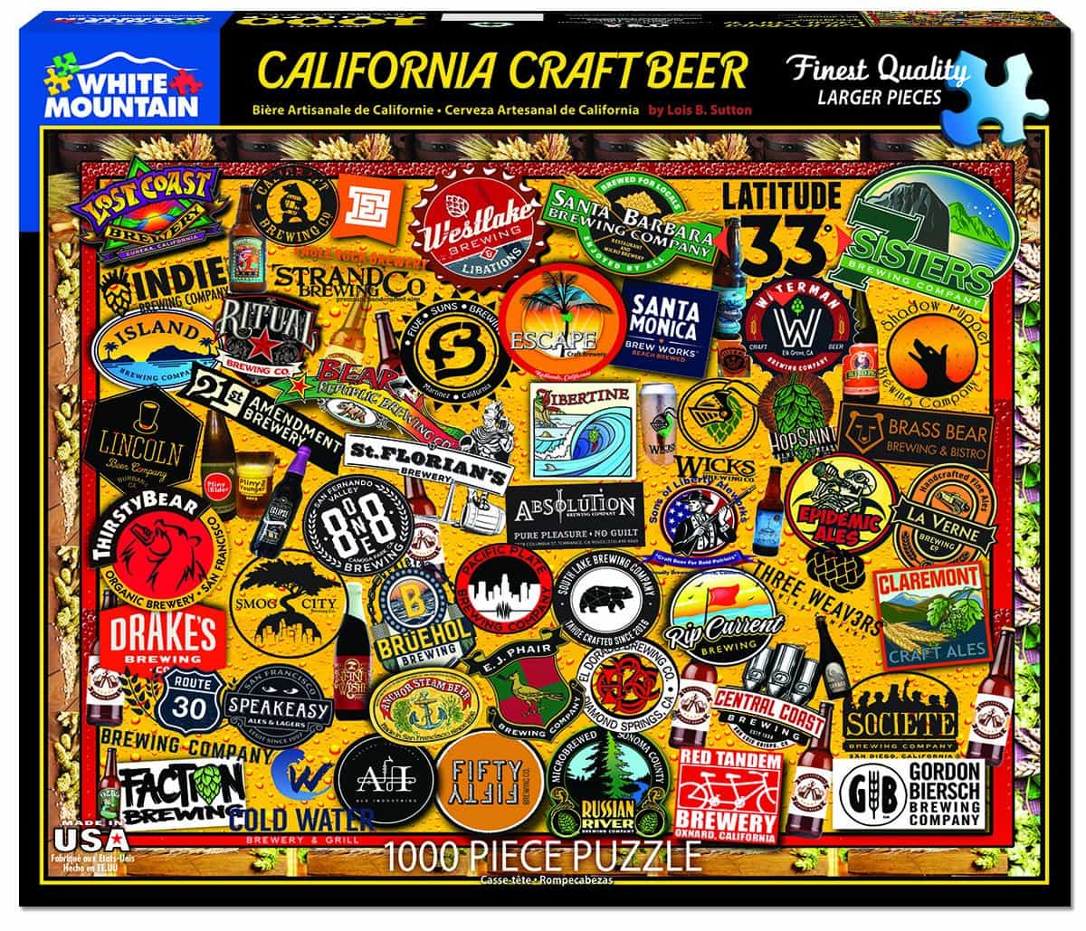 1000 Piece Jigsaw Puzzle for Adults - California Craft Beer – White ...