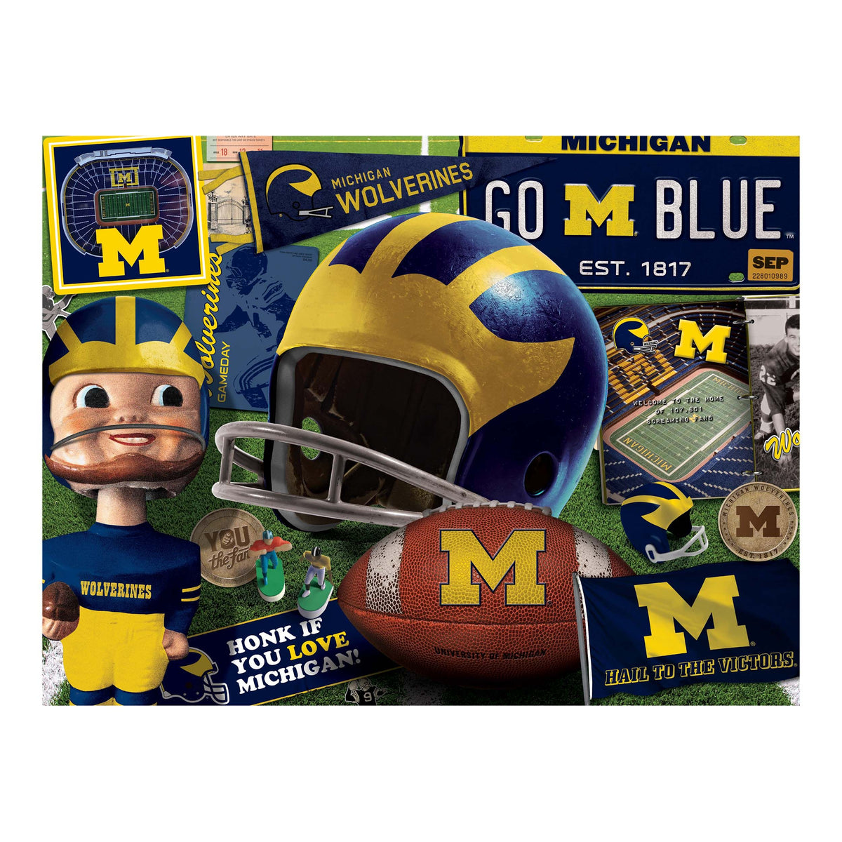 Michigan Wolverines Retro - 500 Piece Puzzle – White Mountain Puzzles